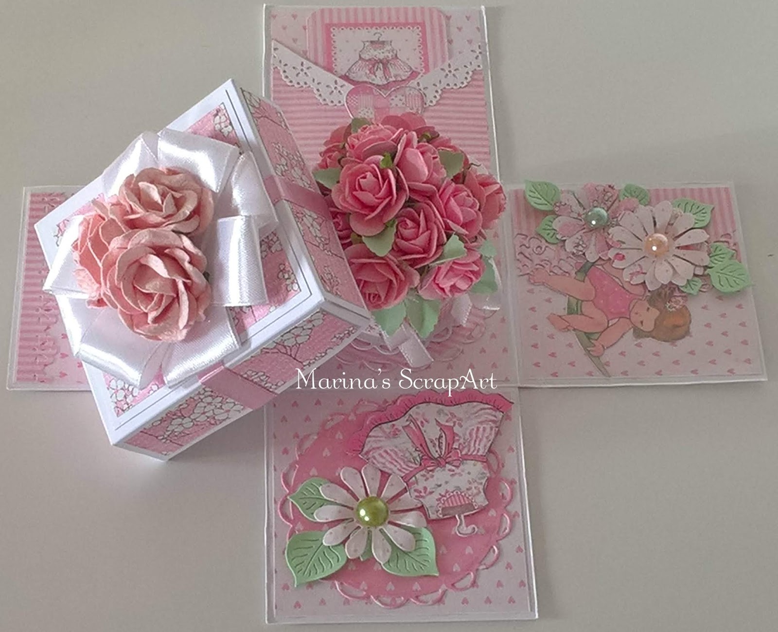 Άρωμα Δαντέλας: Explosion Box baby girl-Κουτί έκπληξη για γενέθλια!