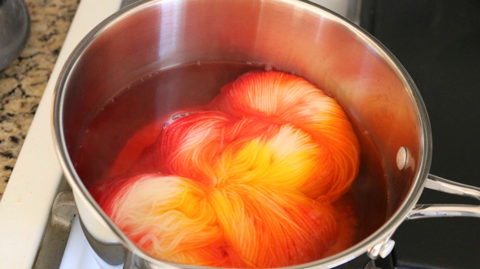 ChemKnits: Space Dyeing a Twisted Hank of Yarn
