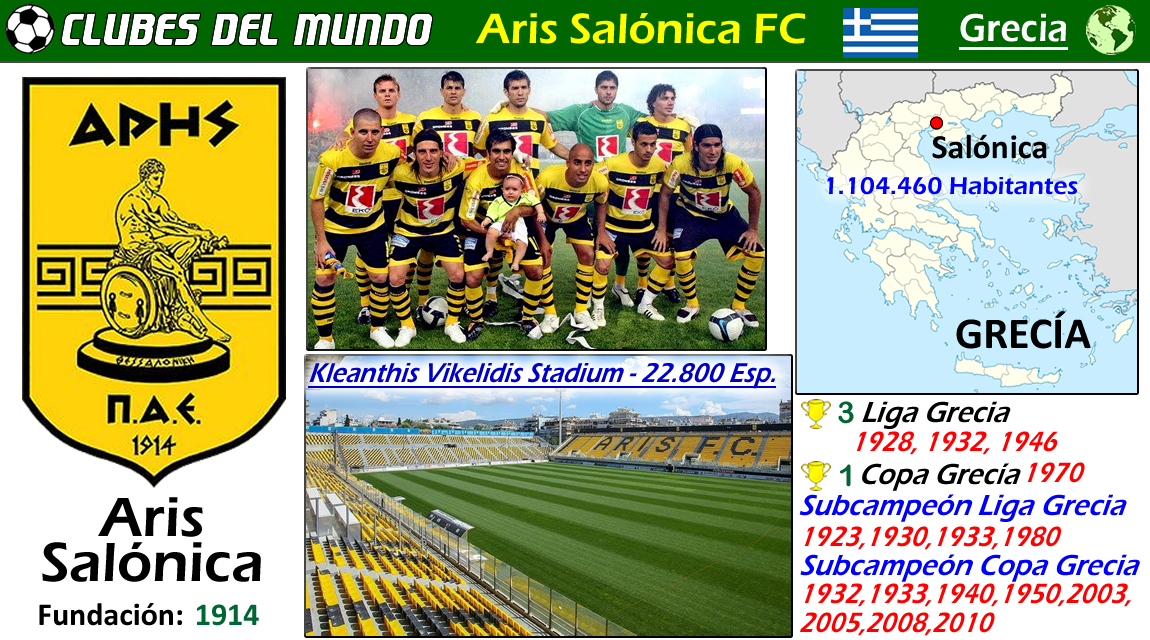 Clubes del Mundo del Fútbol: Clubes del Mundo: ARIS SALÓNICA (Grecia ...