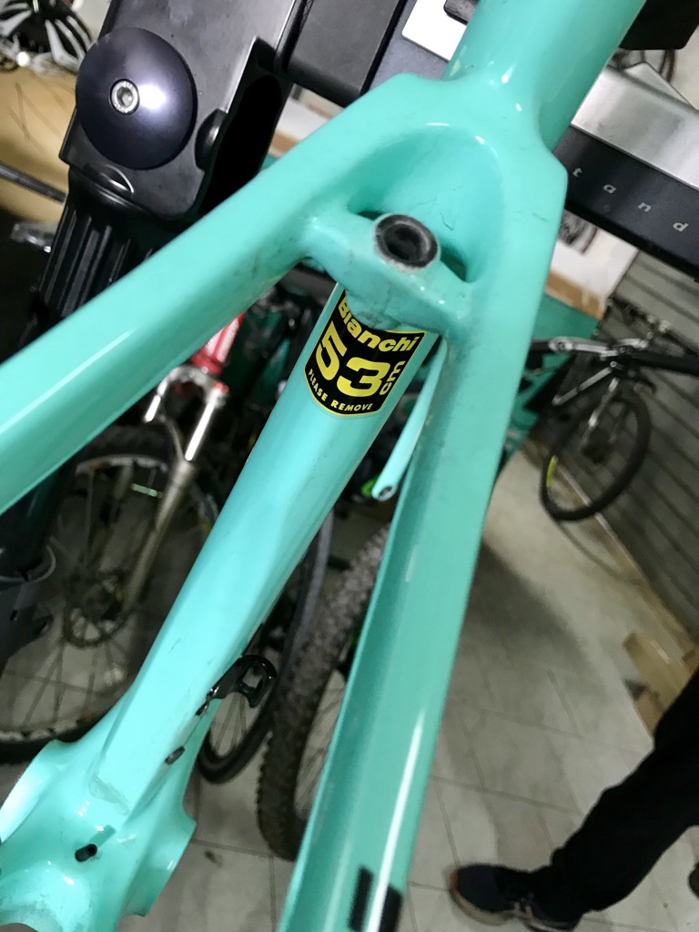 Pedalare Verso il Cielo: Grammomania: Bianchi Aria ( kit telaio).
