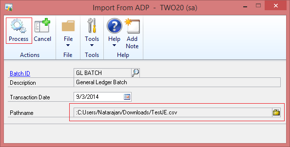 Ignite Buzz: Importing ADP transactions into General Ledger