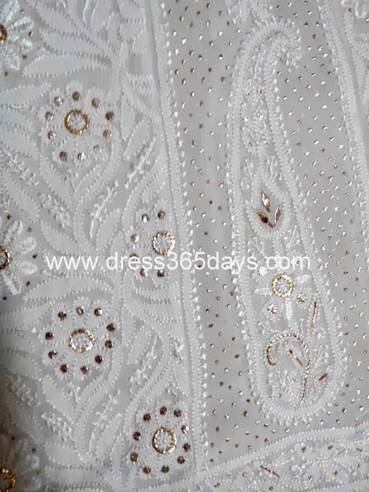 Lucknow Chikan Wholesale and Retail : Resham Thread Chikankari Anarkali ...