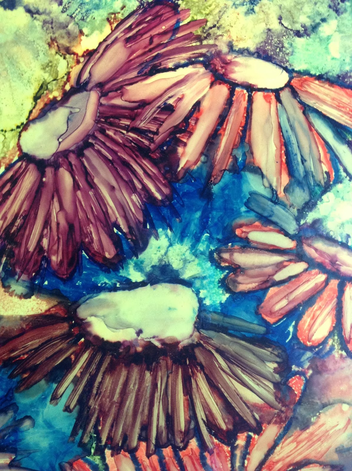 Sharpies and Alcohol - Flowers