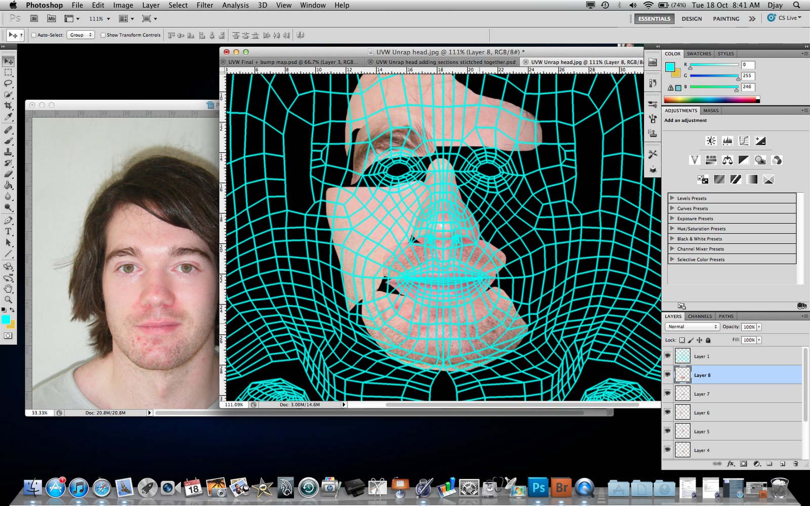 1027218 Virtual Environments Using Uvw Map To Produce Head Material Bitmap