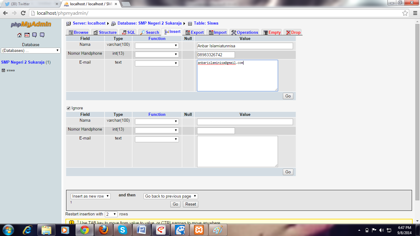 Cara Membuat Database mySQL di PHPMyAdmin dengan XAMPP | MilwOrmJr