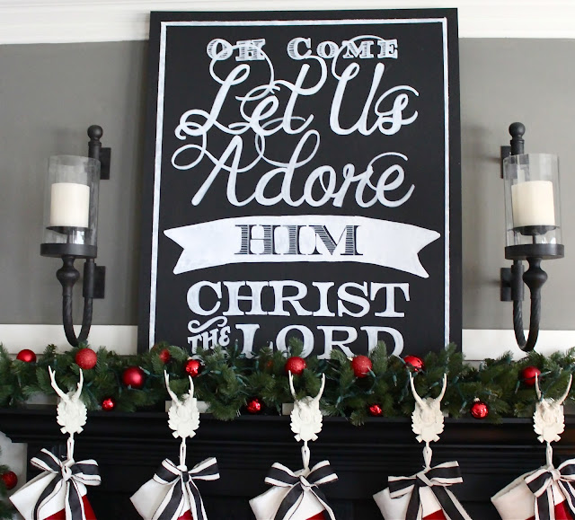 The Yellow Cape Cod: How To Make Large DIY Christmas Carol Art