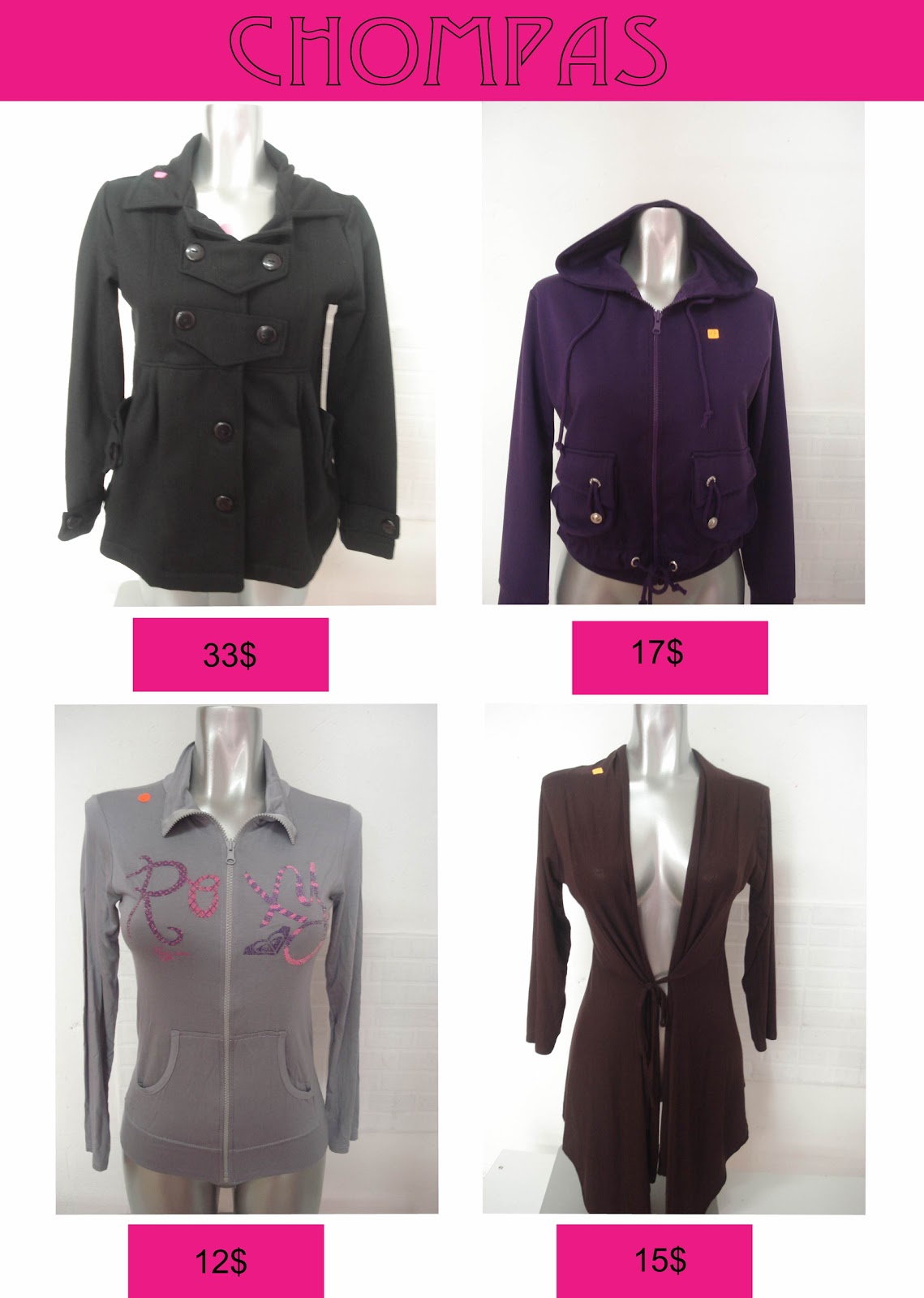 ROPA Y ACCESORIOS DESING: CHOMPAS Y ABRIGOS