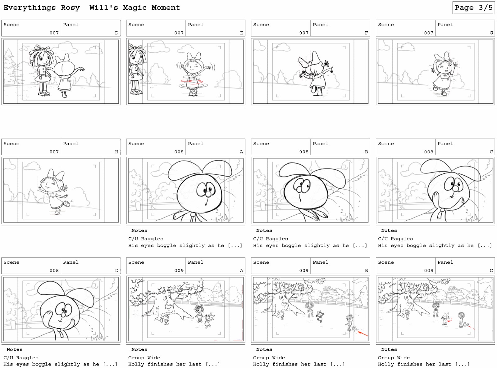 Animation director, 2D, 3D & STORY ARTIST: animation boards