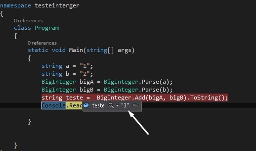 Códigos Auxiliares: Somar duas strings em C#