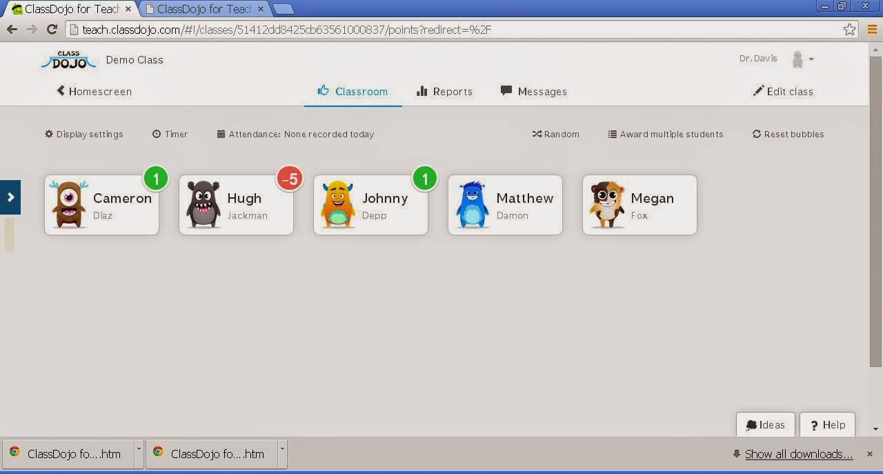 First Place in 2nd Grade: #3 Classroom Management-Class Dojo