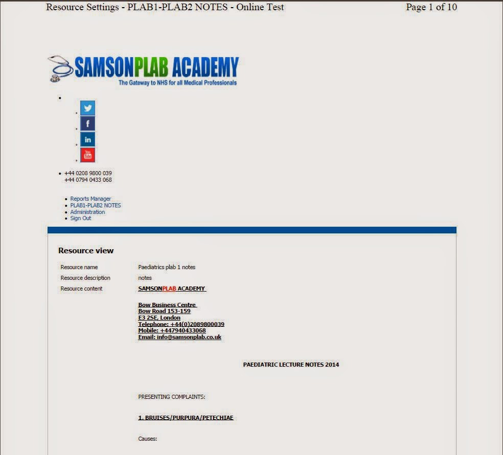 Free-Medical-Books: Plab Notes Samson Plab