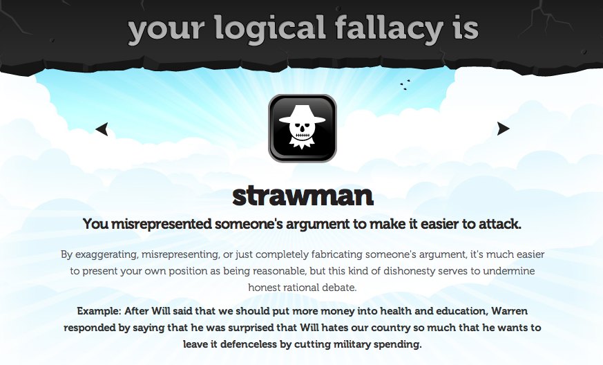 eVille Times: Logical Fallacy #1 - Straw Man