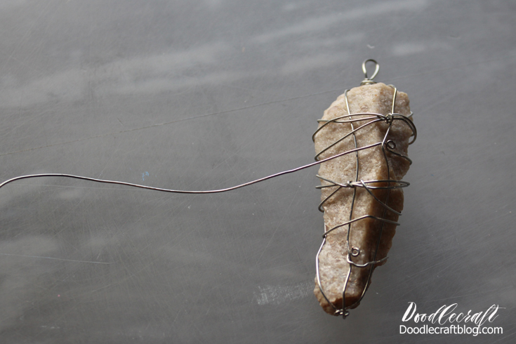 Wire Wrapped Natural Rock Pendants!