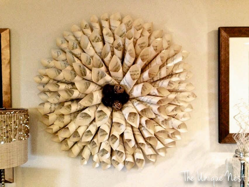 Sheet Music Holiday Wreath - The Unique Nest