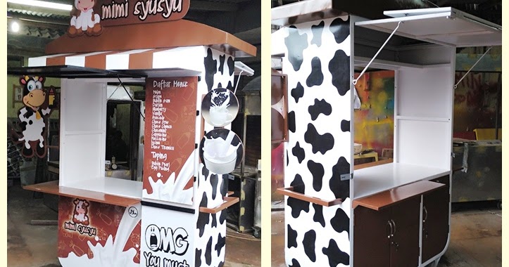 Milk Drink Kiosk-Booth Stall - Food and Baverage carts Design idea
