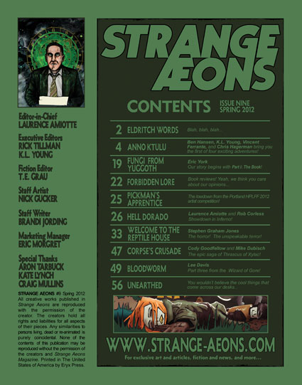 The Cosmicomicon: Strange Aeons: Issue #9 Now Available, Featuring ...