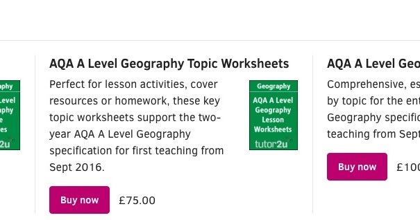 Tutor2U Resources for AQA Geography