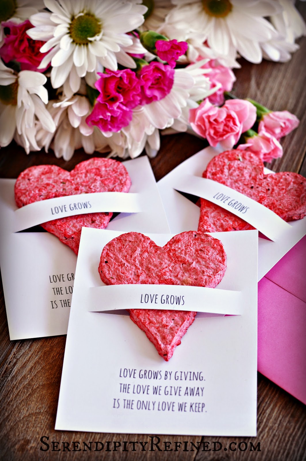 Serendipity Refined Blog: Hand Made Flower Seed Paper Plantable Heart ...