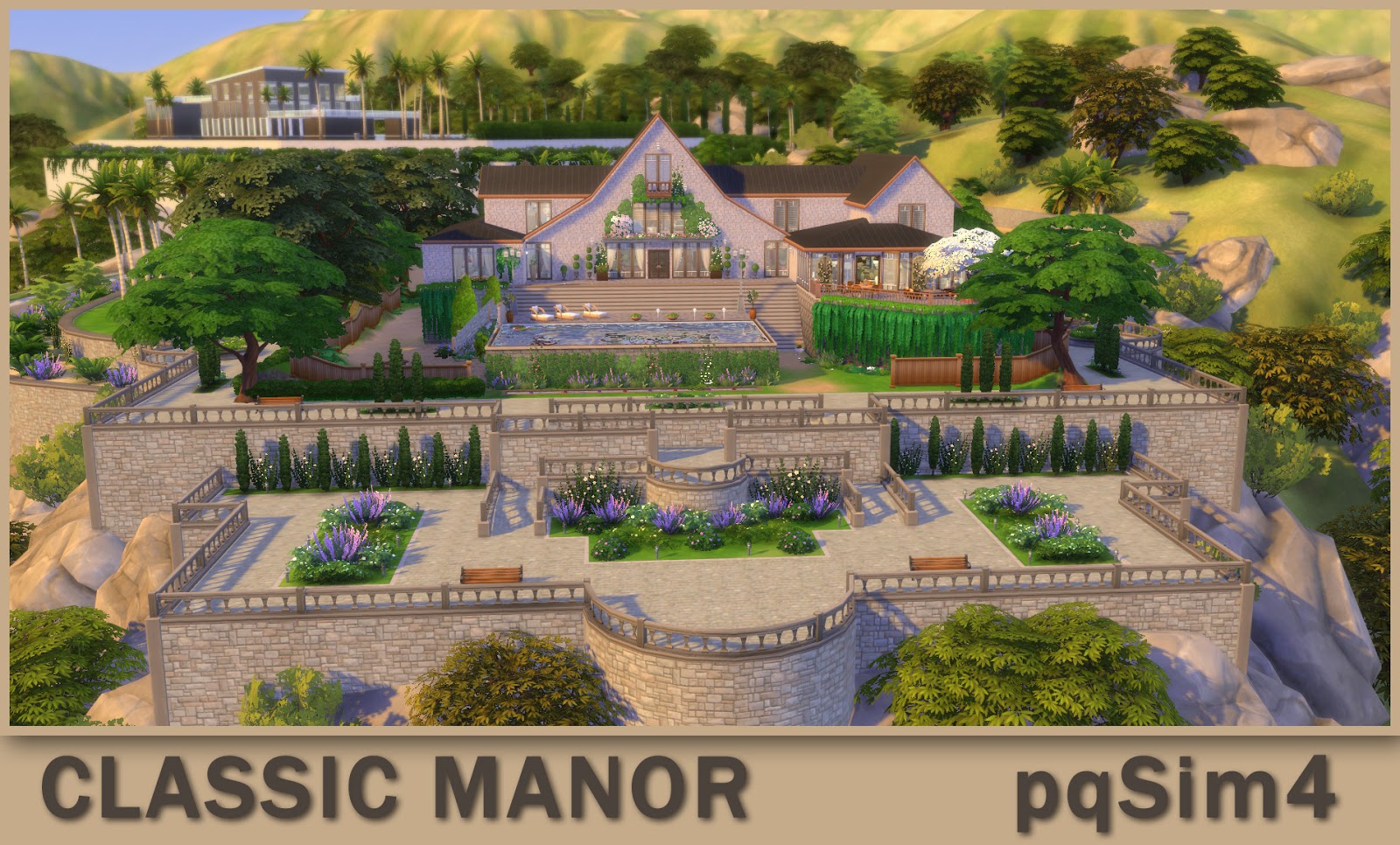 Cozy Manor, No CC speed build and download.