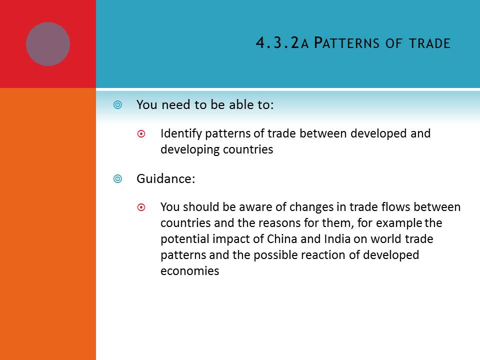 A2 Economics: Trade patterns