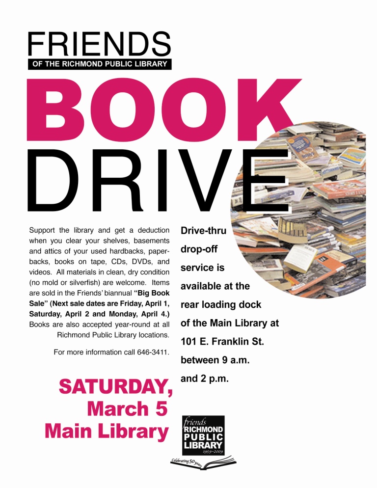 Richmond Public Library Staff Picks: Spring Book Drive