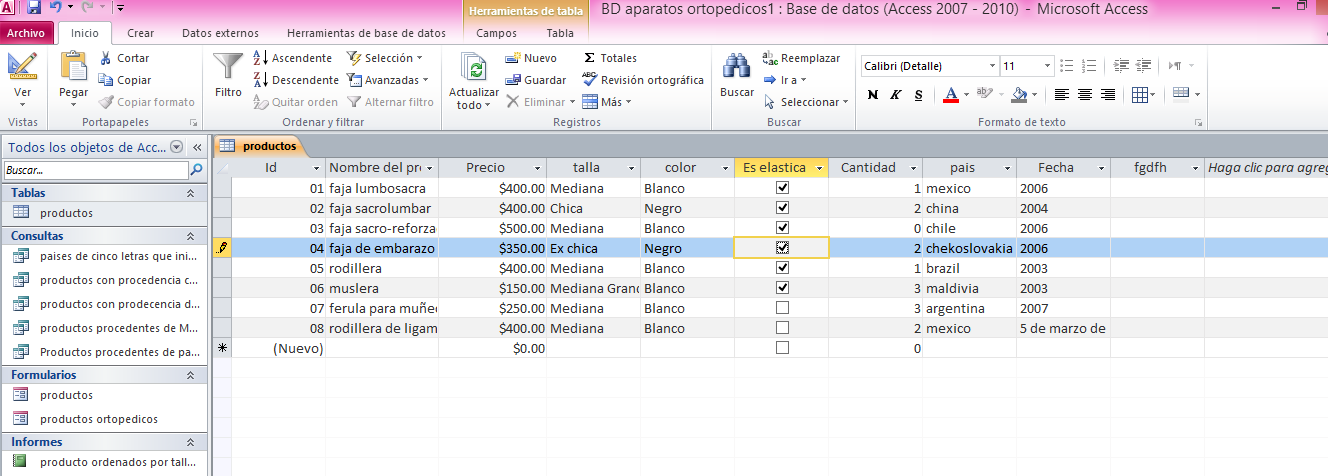 El mundo marino : Como hacer tablas en Access