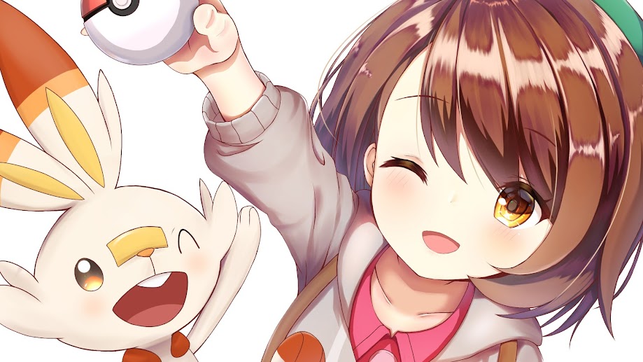 Scorbunny, Pokemon Sword and Shield, Female, Pokemon Trainer, 4K, #54 ...