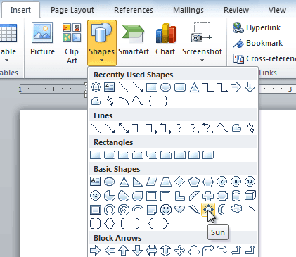 Insert Tab in Microsoft Word 2010 - /prəˌkrastəˈnāSH(ə)n/