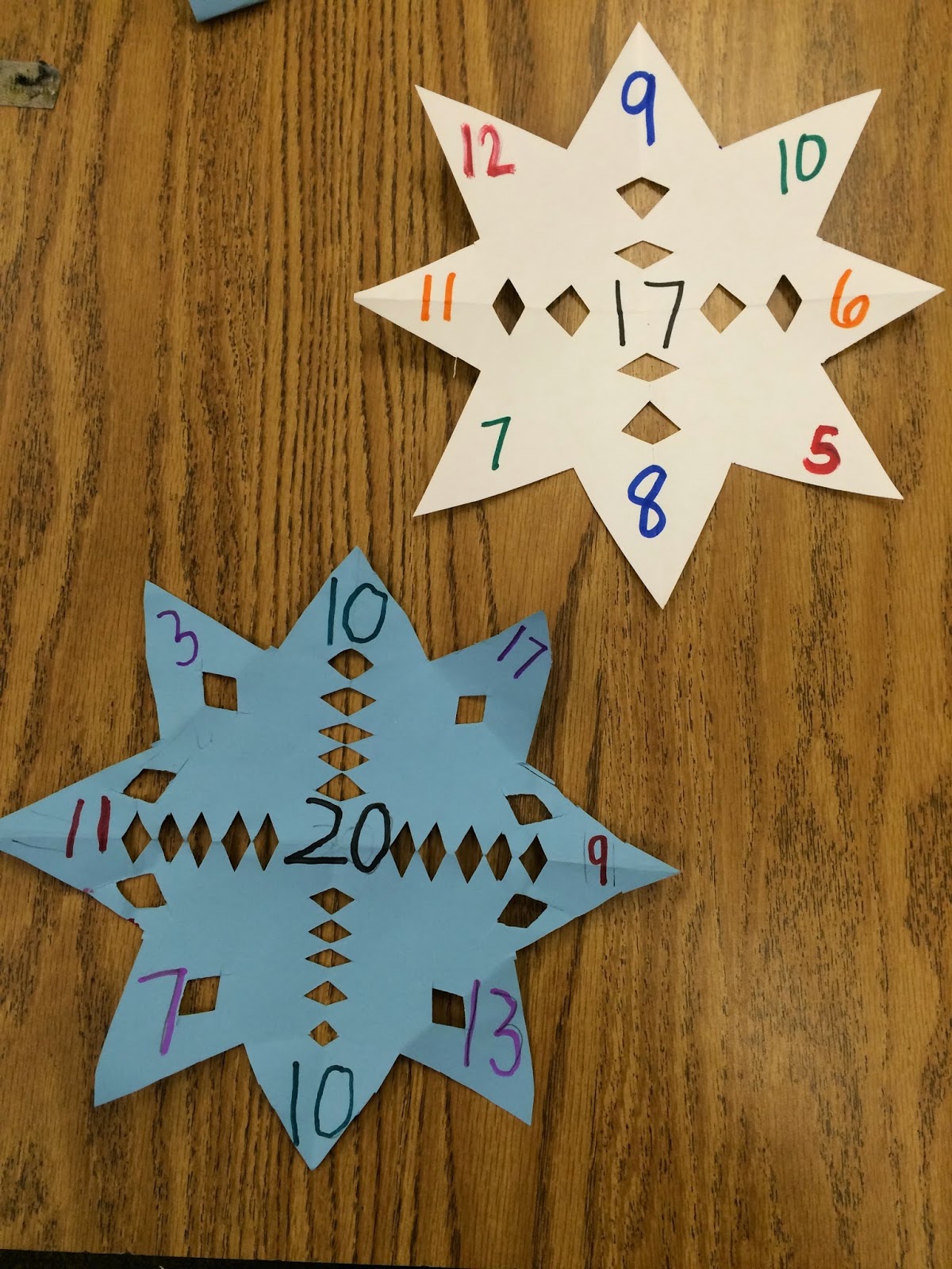 Kroger's Kindergarten: Combination snowflakes!!