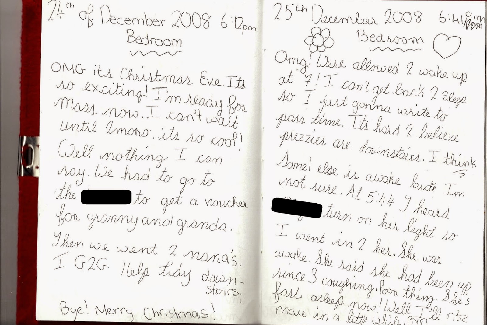 Niamh's Dream: old diary entries