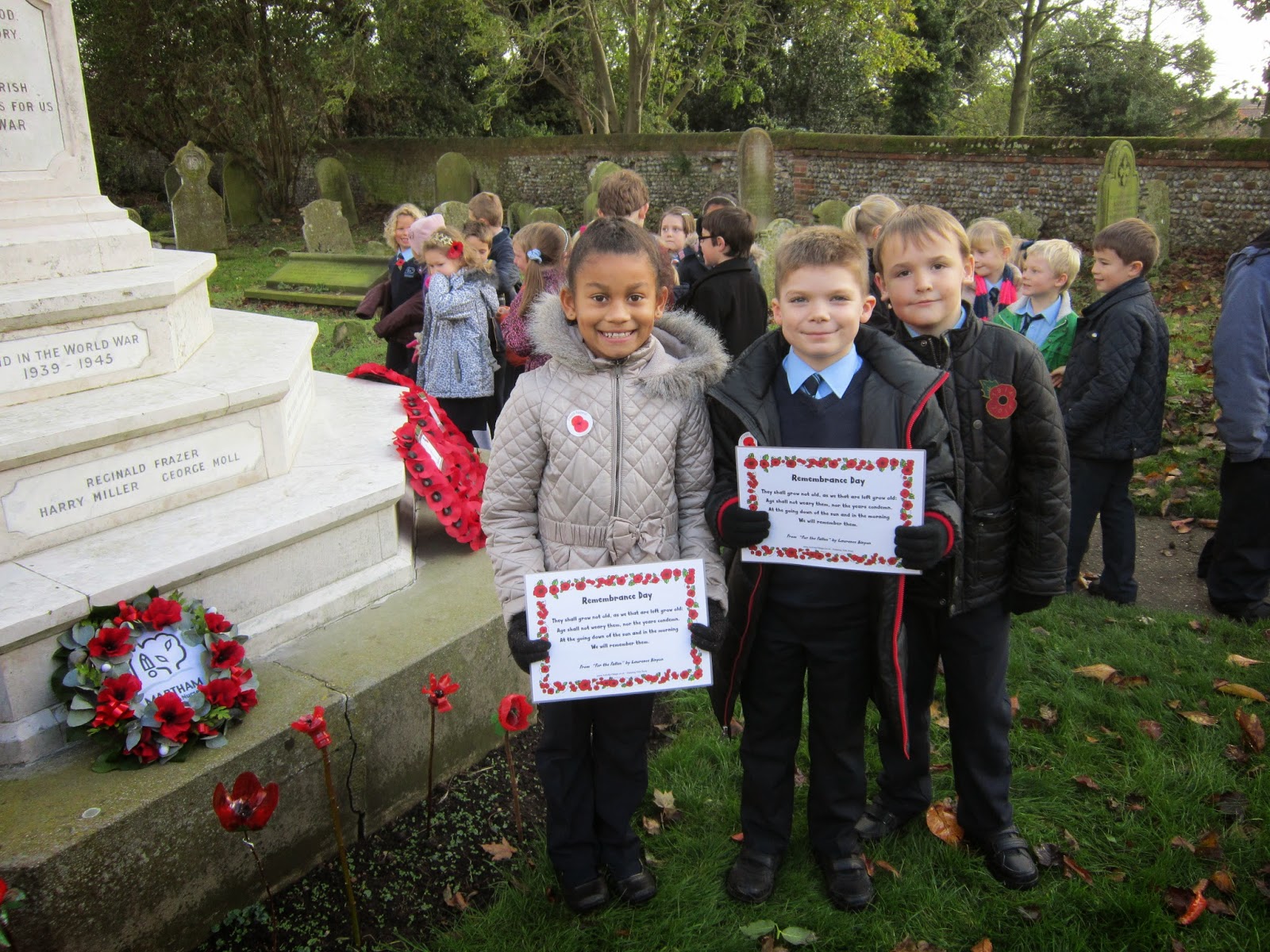 Martham Primary School: Martham Primary remembers, at church.