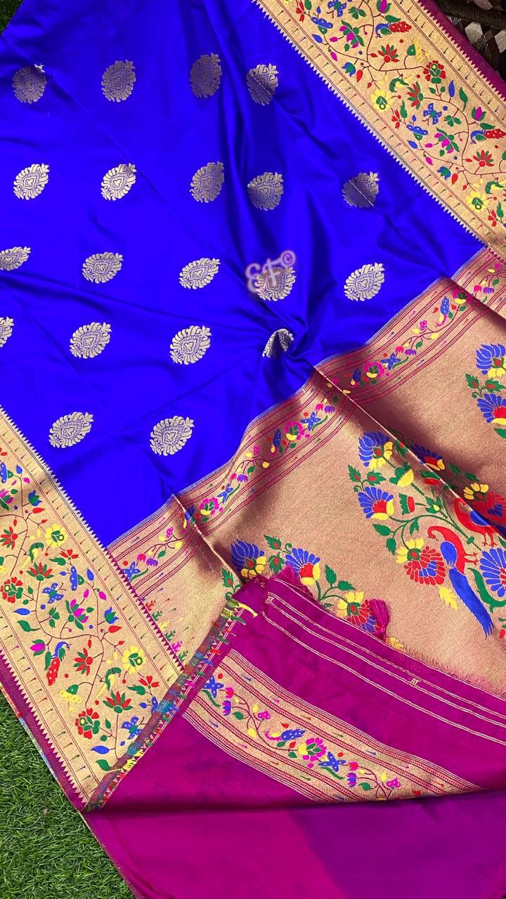 Soft silk pithani sares