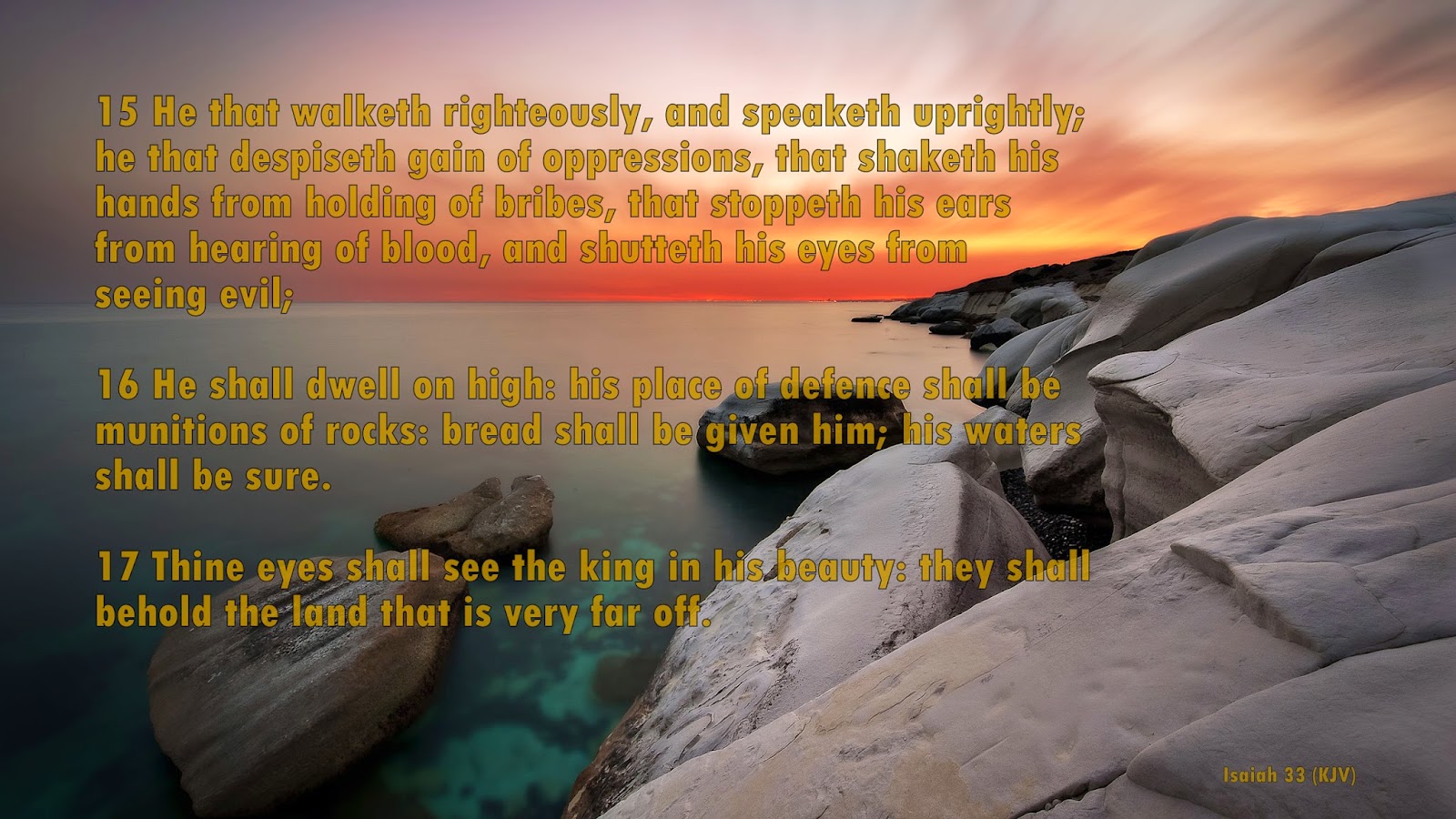 Red Pill Diaries: Isaiah 33 (KJV)