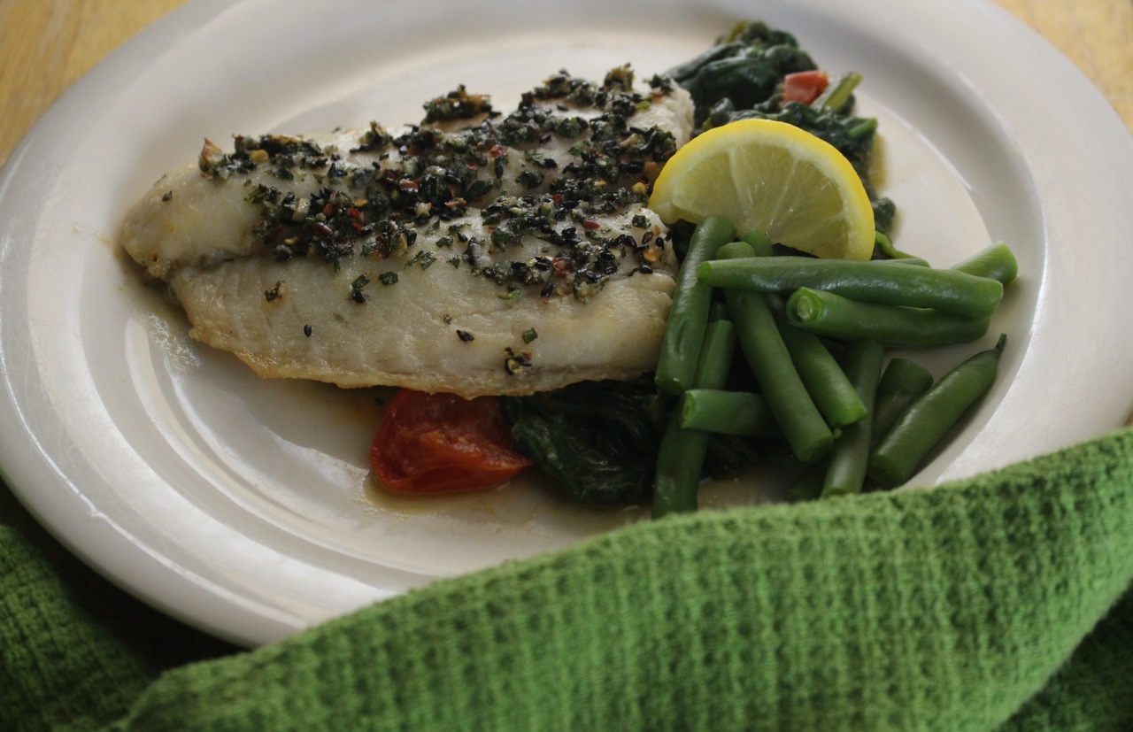 Cuisine Ici: Baked Swai with Lemon Balm Gremolata