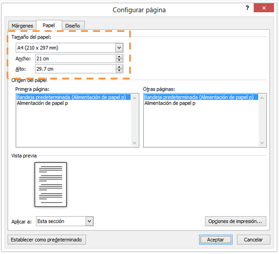 Configurar página - La Biblioteca Digital