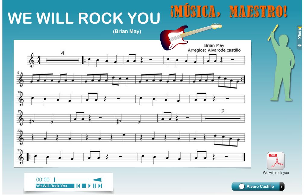 Music classroom: We will rock you!
