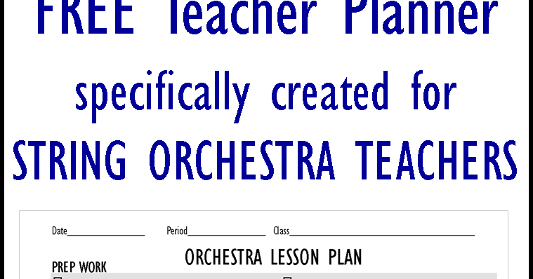 Orchestra Classroom: Lesson Plan Template for Orchestra