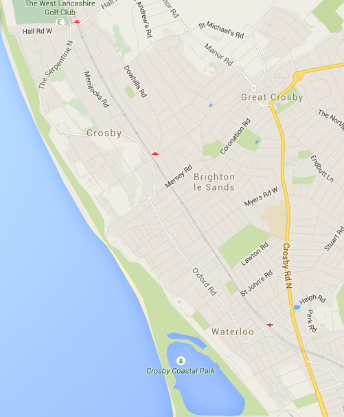 Será que eu emagreço?!: Praia de Crosby - Vida em Liverpool