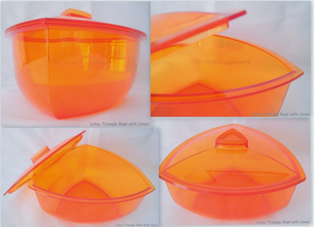 Air Mas Tupperware Collection: Lotus Triangle Bowl with Cover [SOLD OUT]