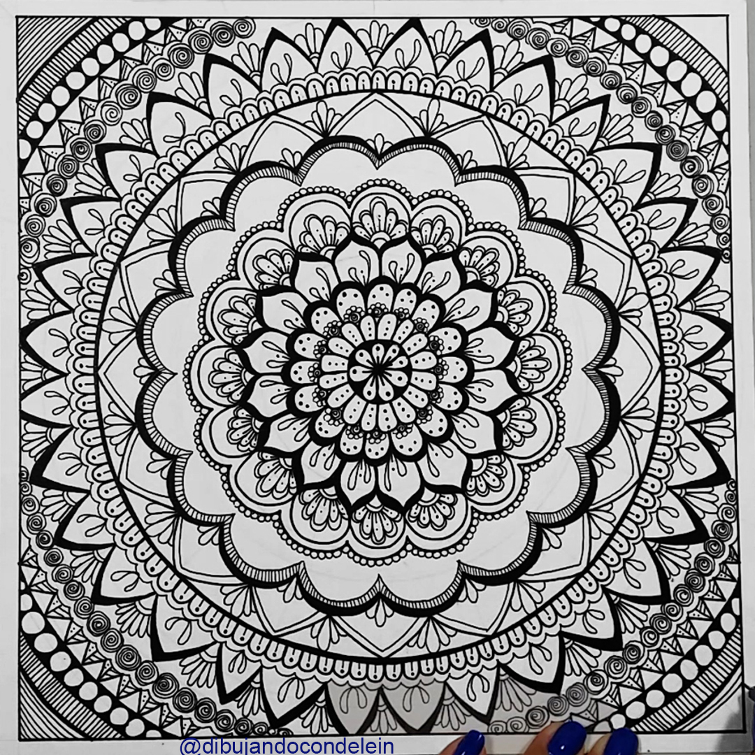 dibujando con delein: Tips para dibujar Mandala, Mandala #29