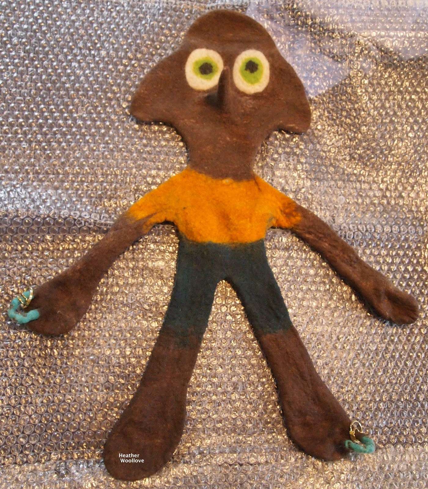 Wool love-functional fiber art: Long-Limbed Creature for Hayes- Part 4