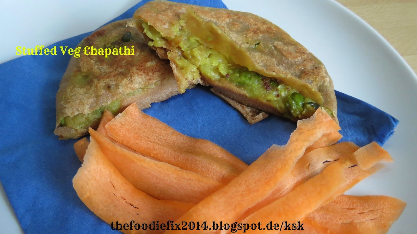Amu's - The Foodie Fix: Mixed Veg Masala Stuffed Chapati