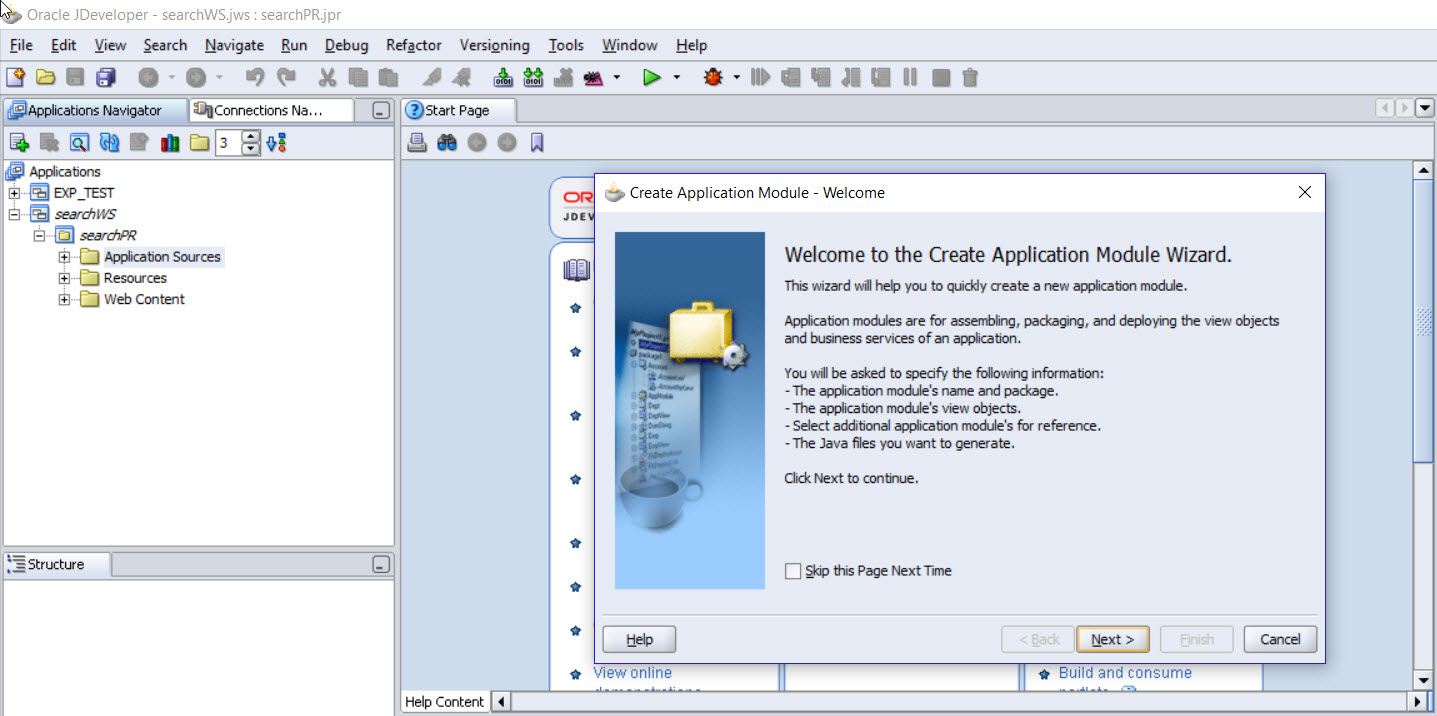 Oracle Application Framework: Manual Search Page in OAF