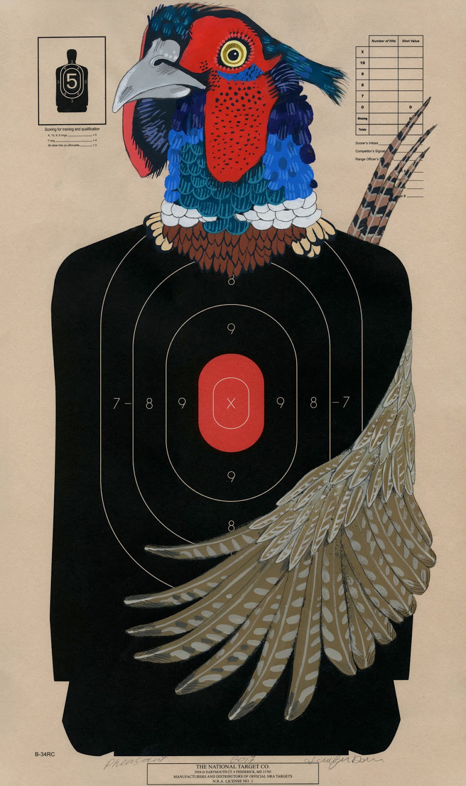 Jennifer Davis Art: Custom Hand-Painted Paper Shooting Targets