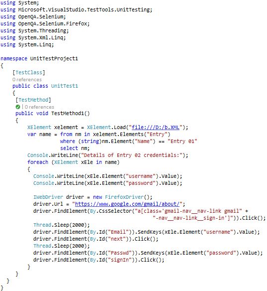 Selenium Tutorials Selenium Webdriver Tutorials For Beginners Webdriver Reading Xml Files