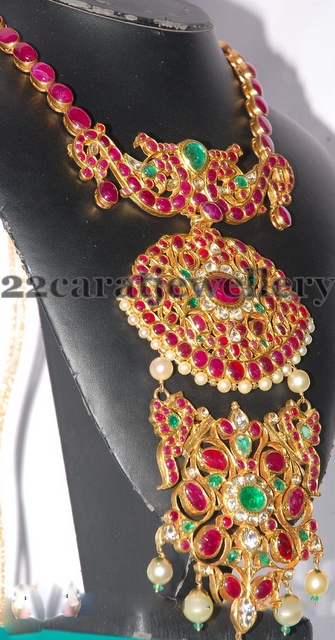 Triple Step Ruby Locket - Jewellery Designs