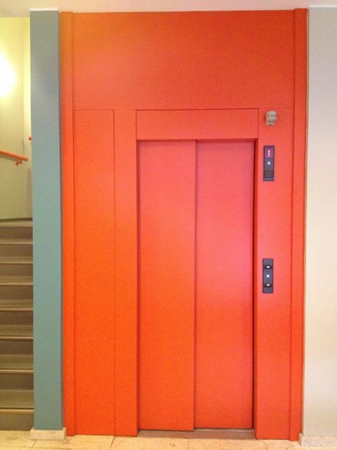 Those Maucks!: the red elevator.