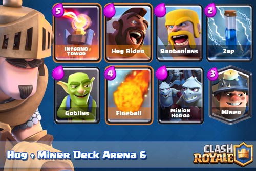 Strategi Deck Hog dan Miner Clash Royale Arena 6 keatas - Cara Jelajah ...