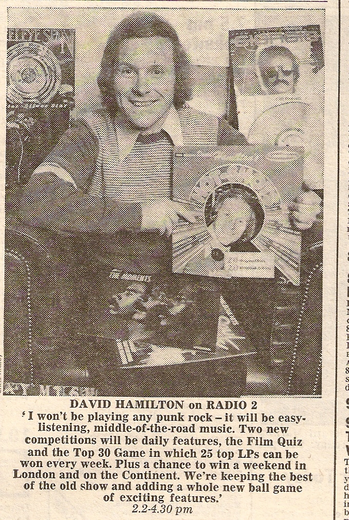 Random radio jottings: David Hamilton Music Show