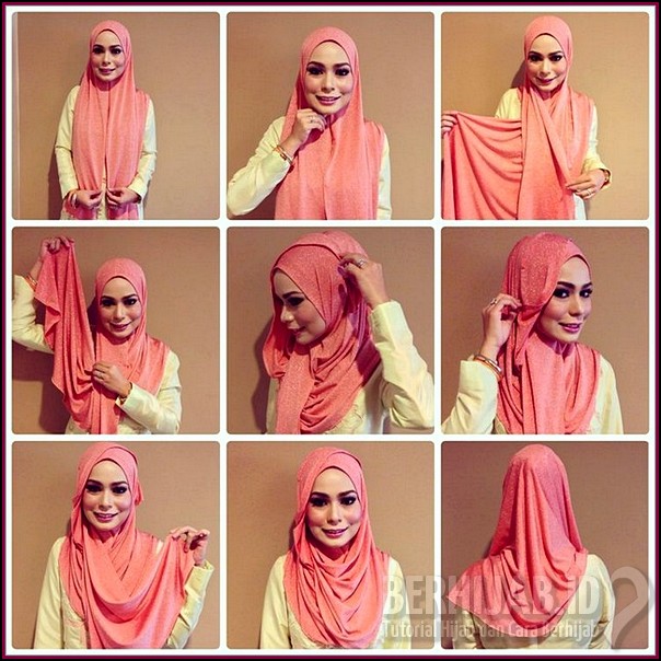 Cara Memakai Hijab Tanpa Ninja Atau Dalaman - Tutorial Hijab dan Cara ...